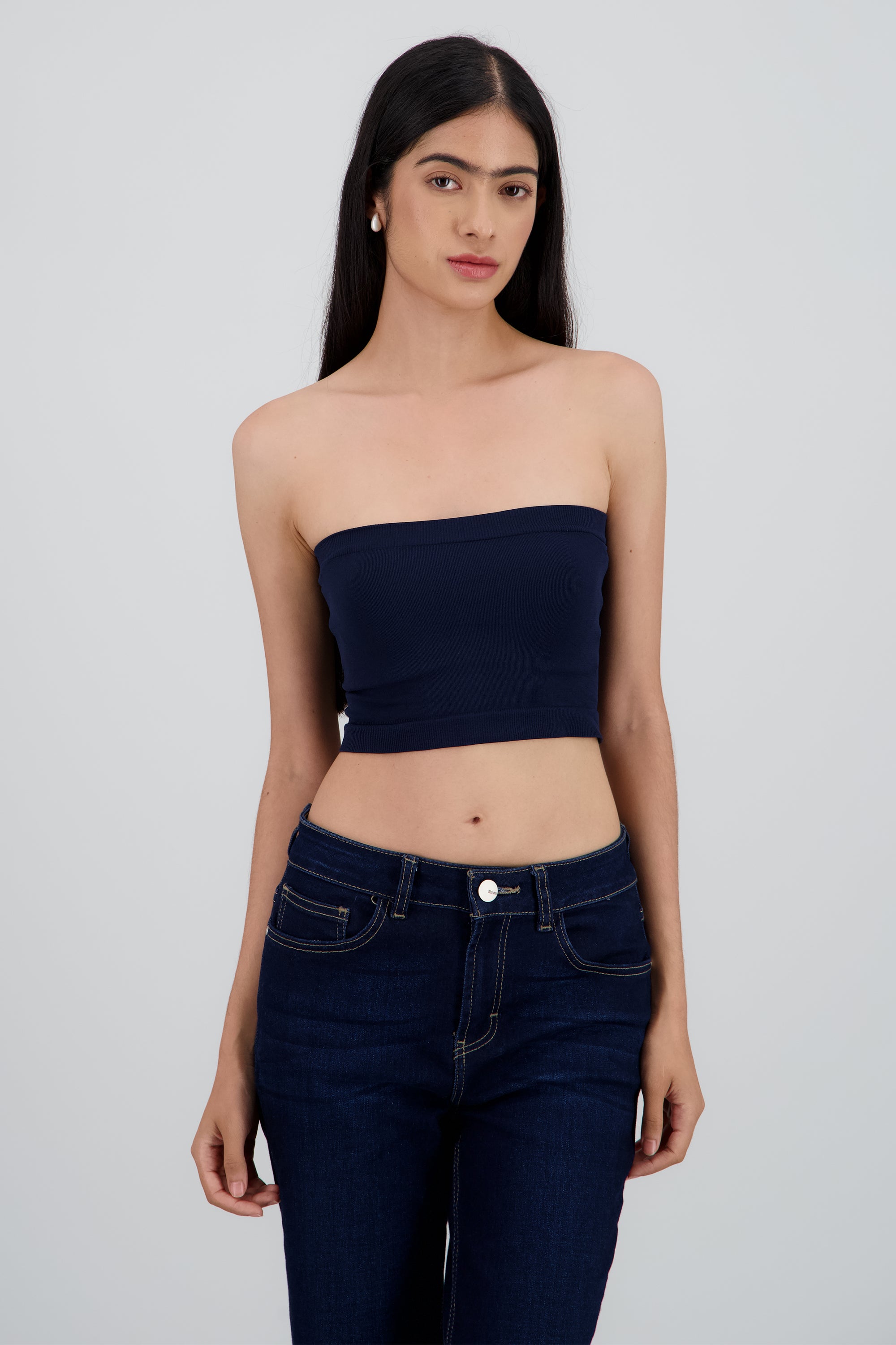 solid Strapless Top