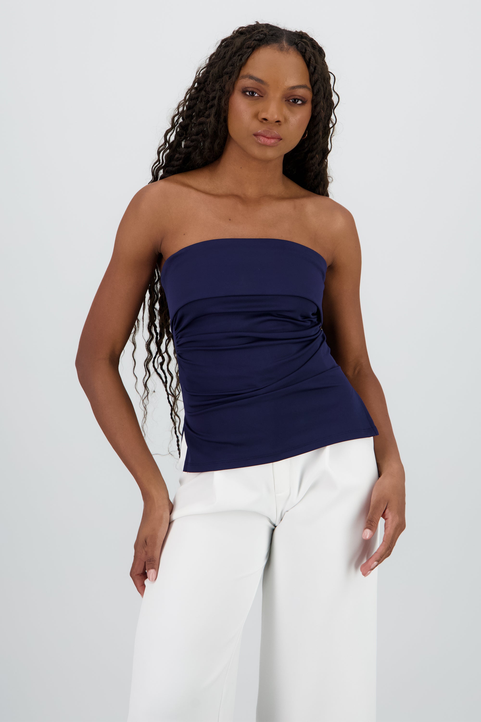 Double Neckline Tube Top