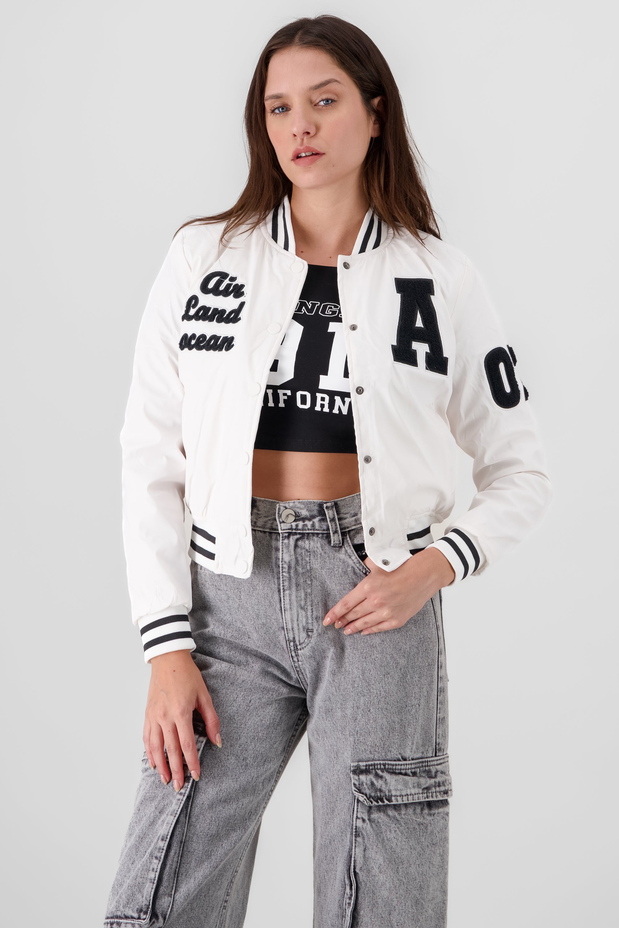 Lettered Bomber Jacket
